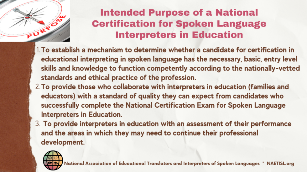 Certification | NAETISL